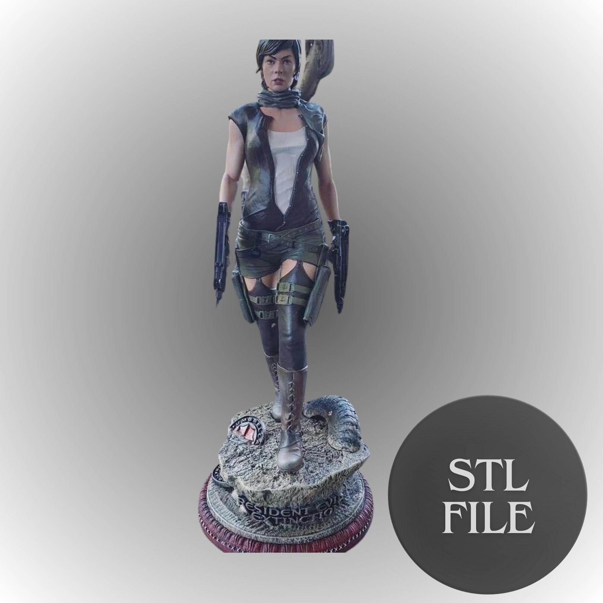 Resident Evil Alice Statue Digital STL File Digital Model Printable ...
