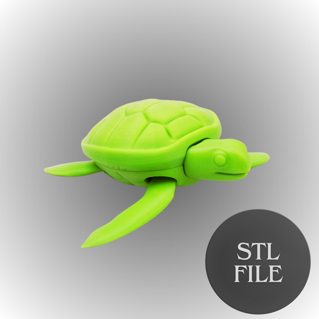 Articulated Flexi Turtle Digital STL File Digital Model Printable File ...