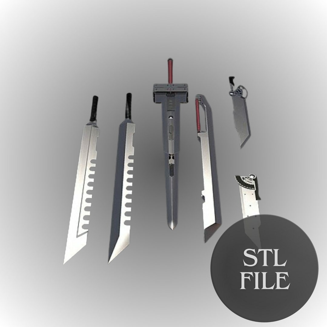 Fusion Swords Fnal Fntasy Digital STL File Digital Model Printable File ...