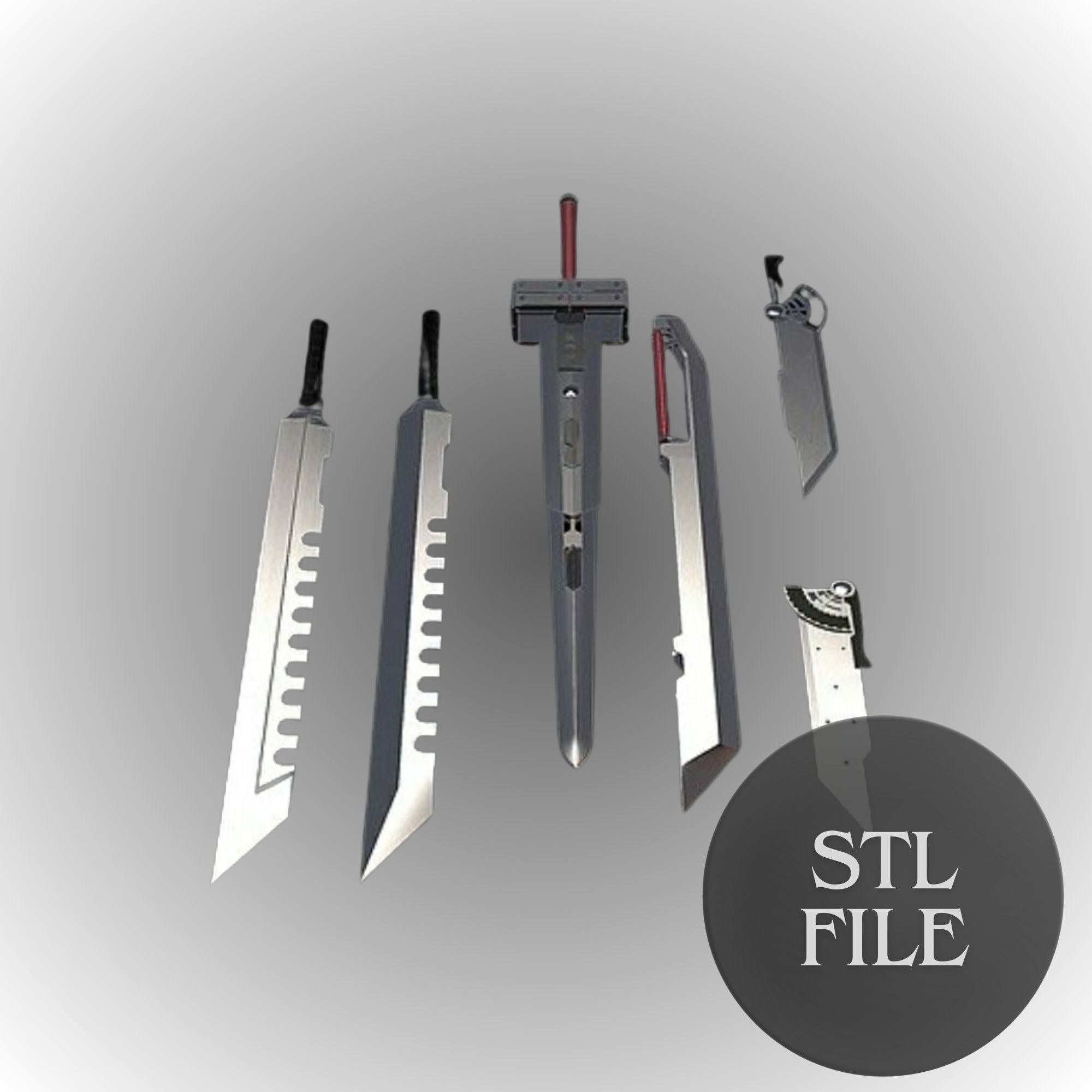 Fusion Swords Fnal Fntasy Digital STL File Digital Model Printable File - Etsy