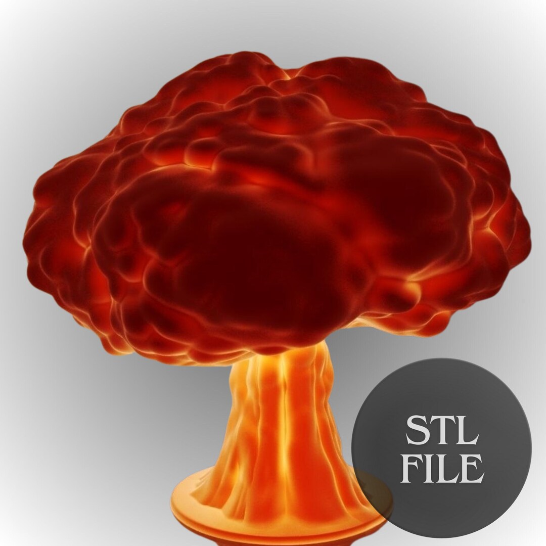 Nuclear Lamp Desk Deco Digital STL File Digital Model Printable File - Etsy