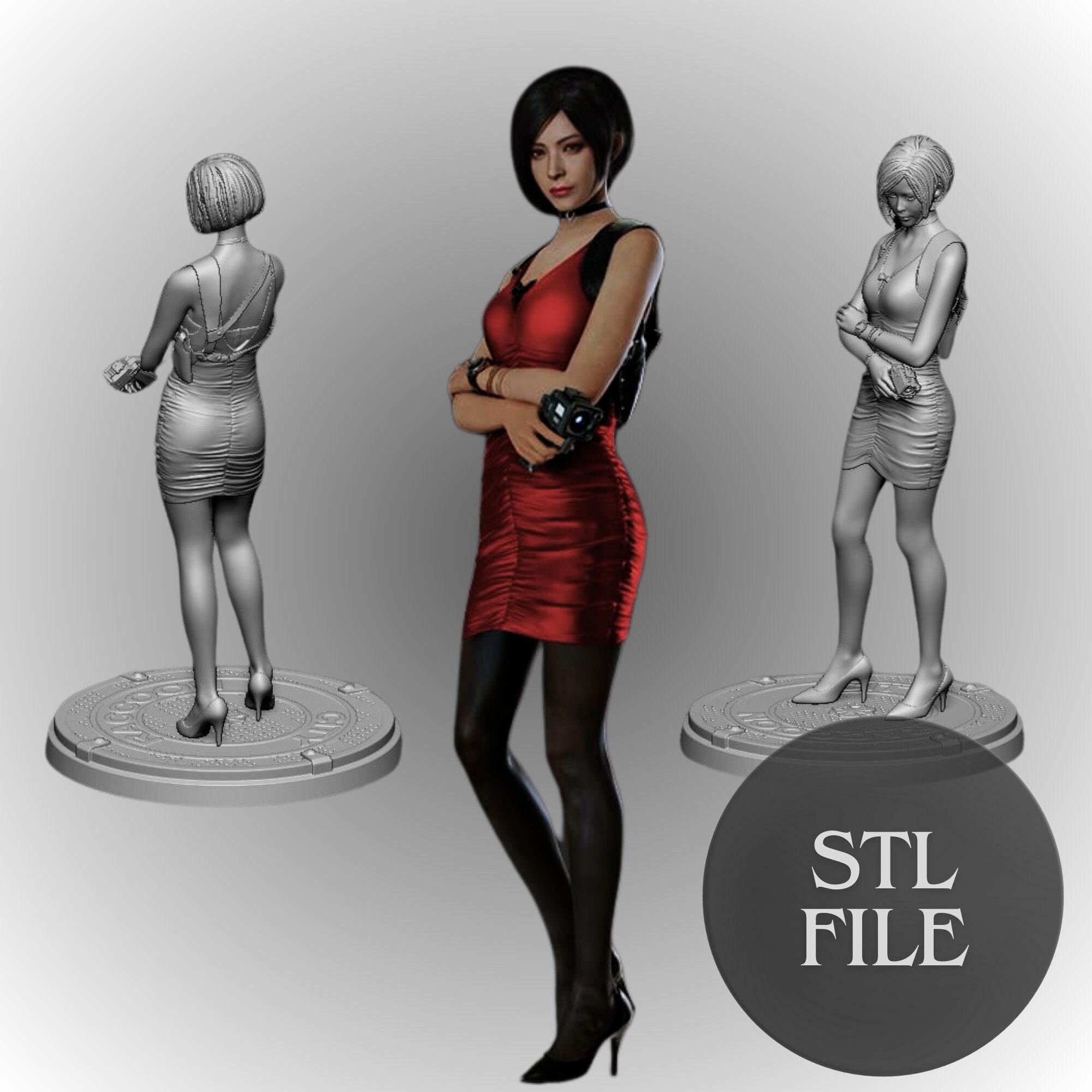 Ada Wong Resident Evil Digital STL File Digital Model Printable File - Etsy