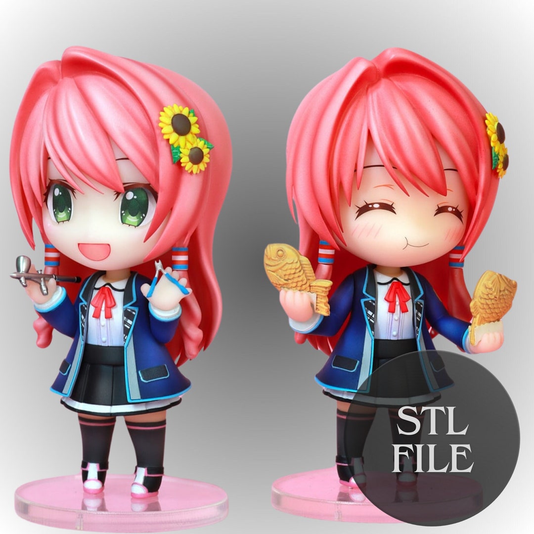 Ayuka Mini Anime Figure Digital STL File Digital Model Printable File ...