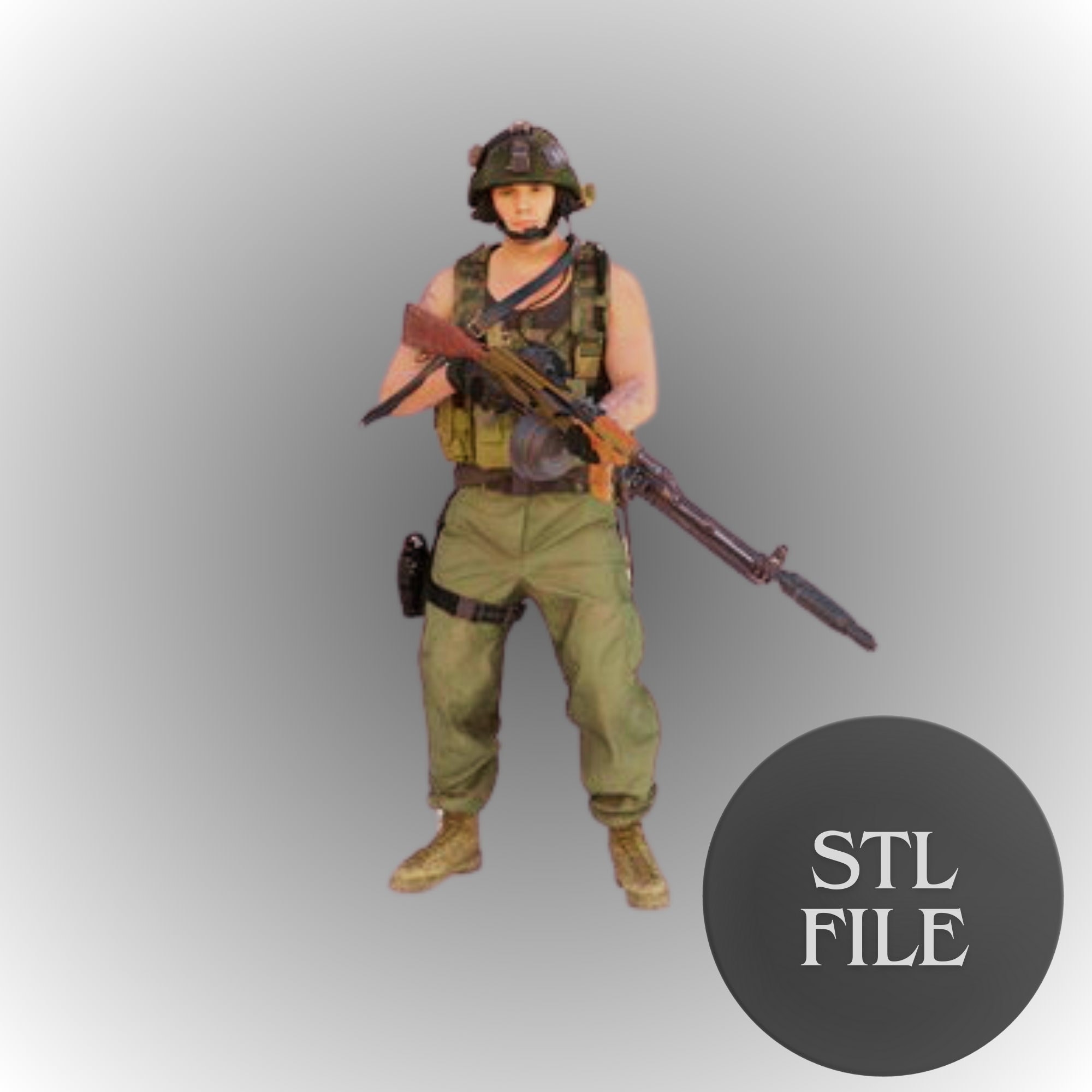Soldier Mini Model Digital STL File Digital Model Printable File - Etsy