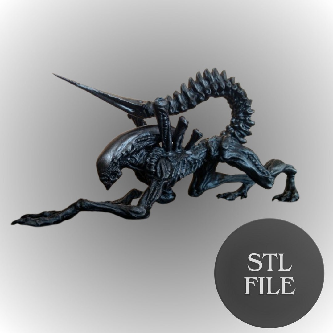 Black Alien Digital STL File Digital Model Printable File - Etsy