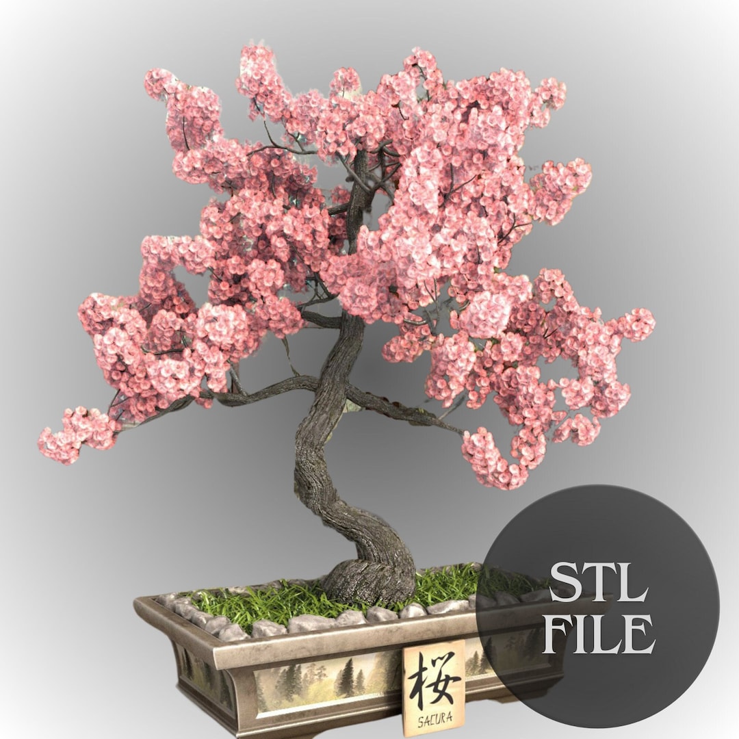 Pink Sakura Tree Digital STL File Digital Model Printable File - Etsy