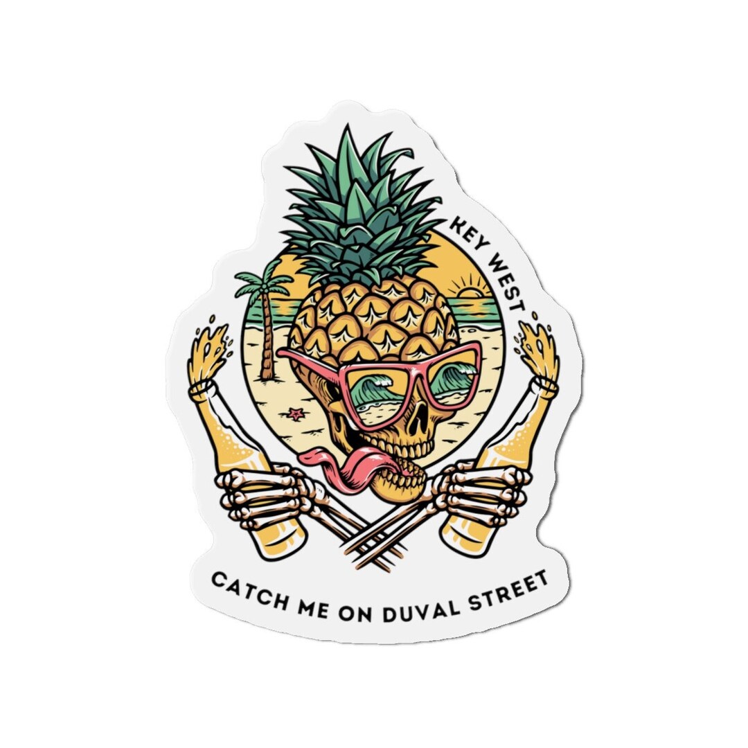 Duval Street Sticker Key West Decal 3 Die-cut Stickers Key West Gift ...