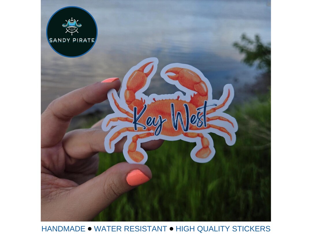 Key West Sticker Orange Crab Sticker High Quality Florida Keys Die-cut ...