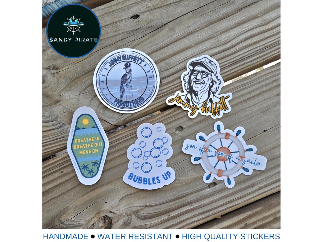 Jimmy Buffett Sticker Bundle High Quality Parrot Head Die-cut Stickers ...