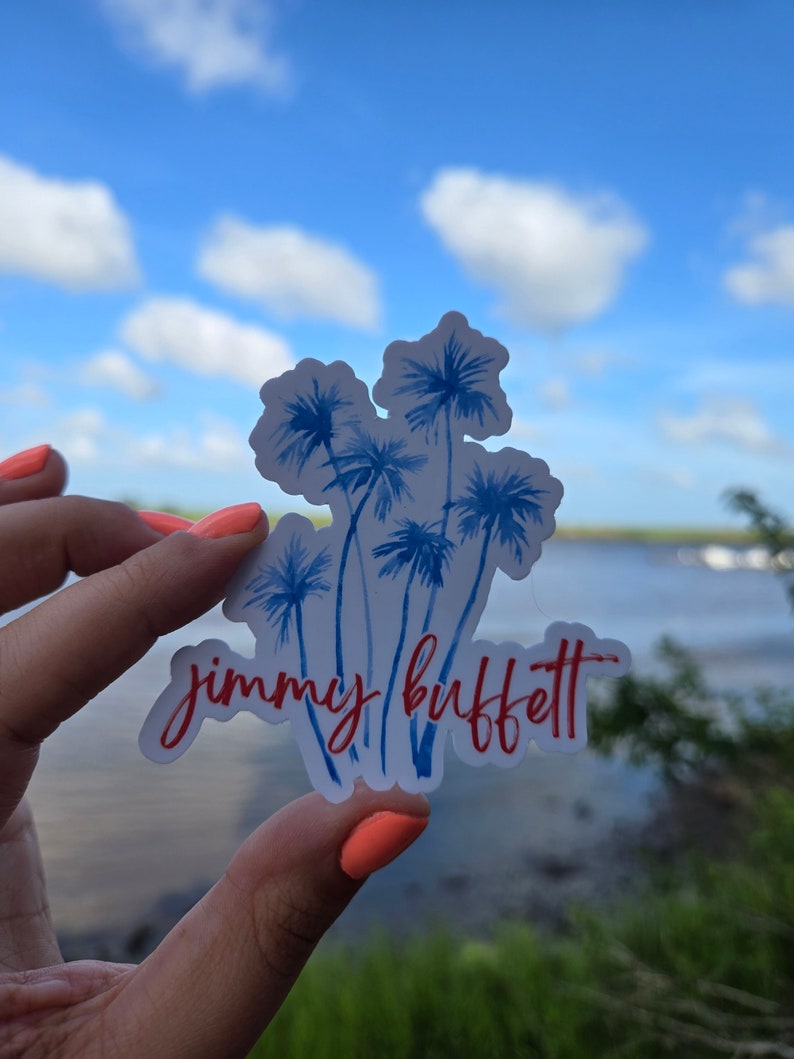 Jimmy Buffett Sticker Palm Trees Die-cut Stickers High Quality Parrot ...