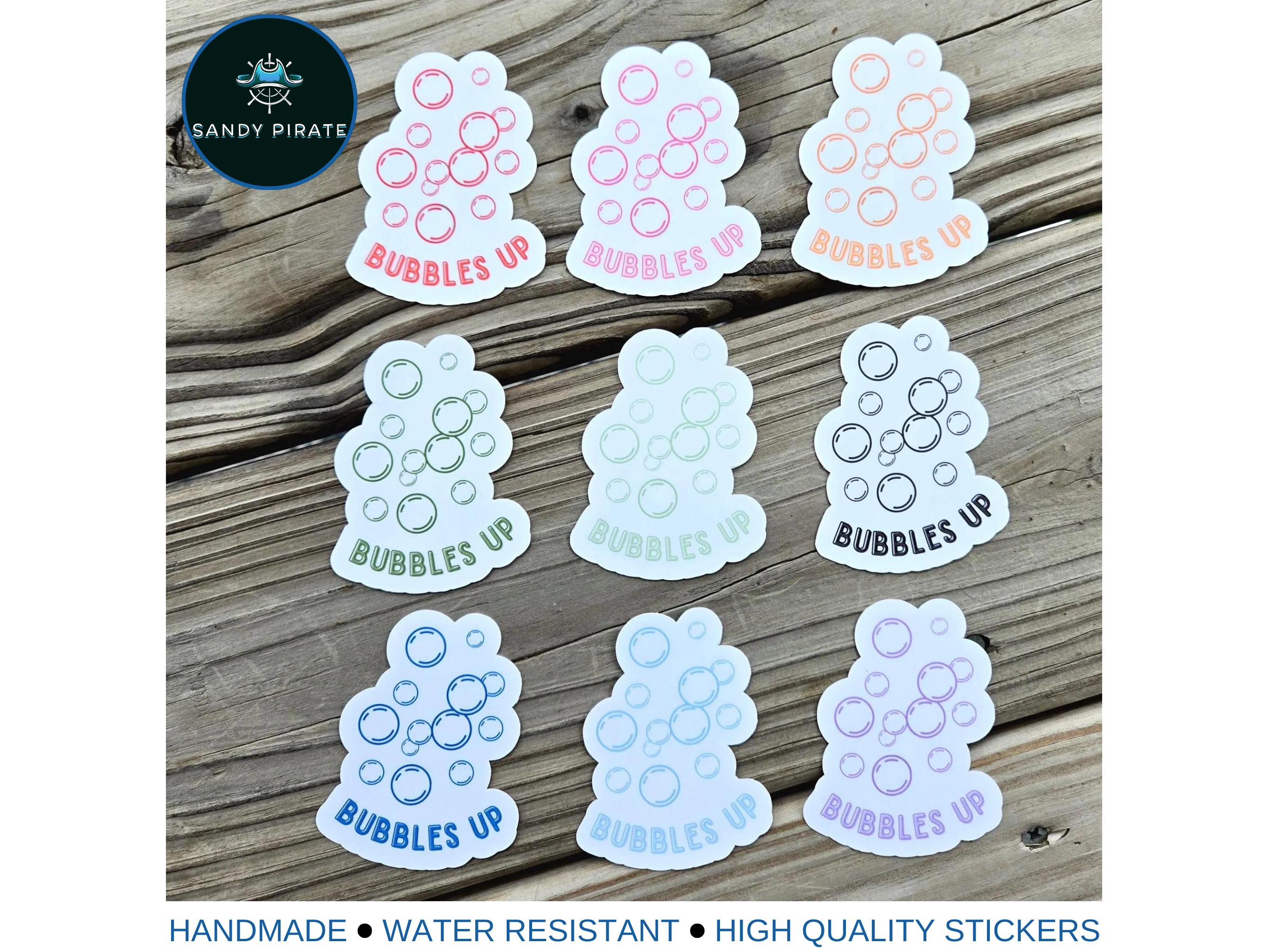 Jimmy Buffett Sticker Bubbles up Decal Colorful Handmade Water ...