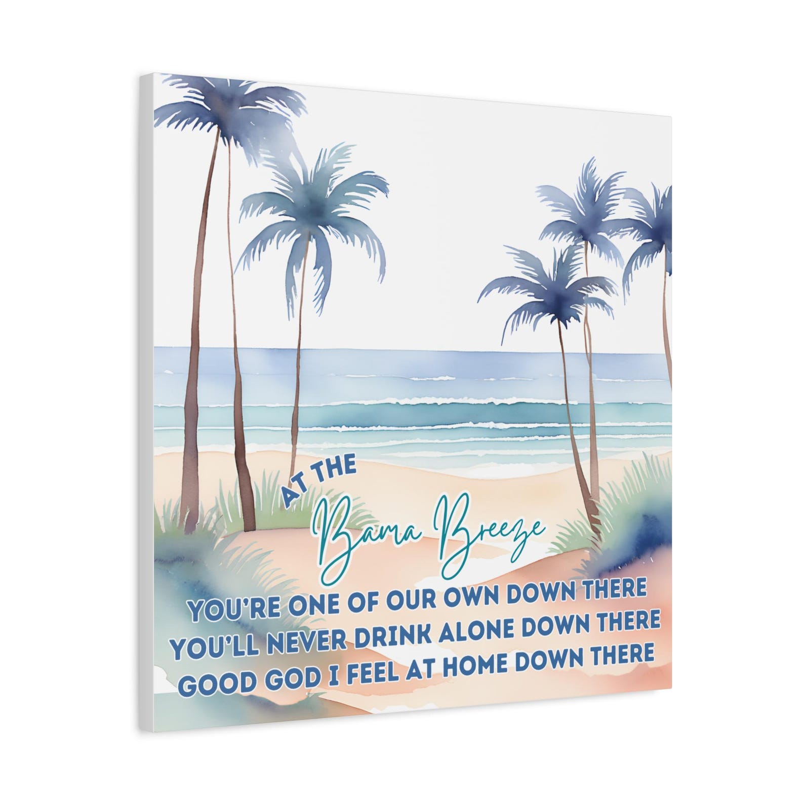 Jimmy Buffett Canvas Bama Breeze Lyrics Sign Parrothead Gift Tribute ...