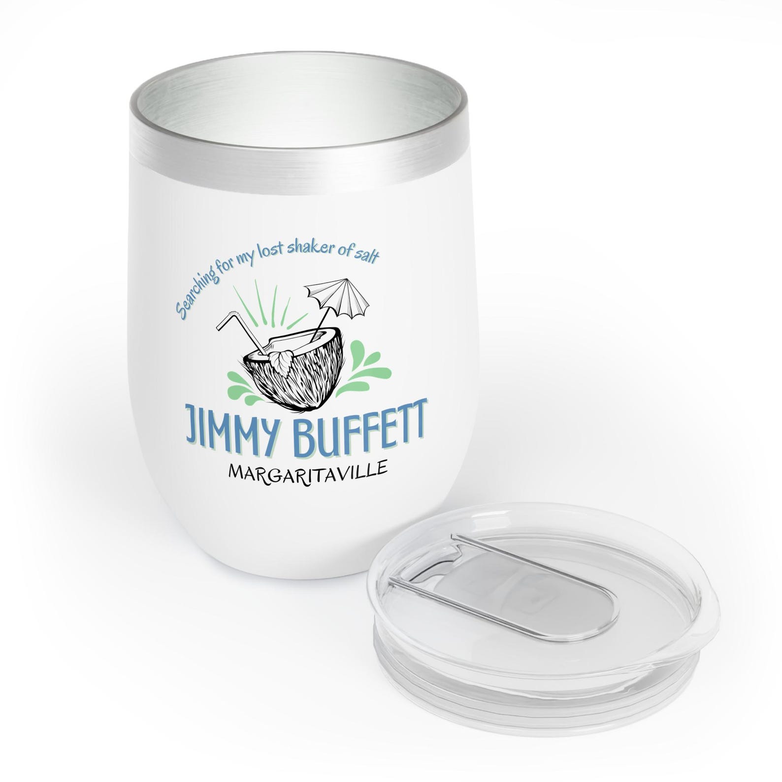 Margaritaville Wine Tumbler Jimmy Buffett Song Lyrics Merch Lost ...