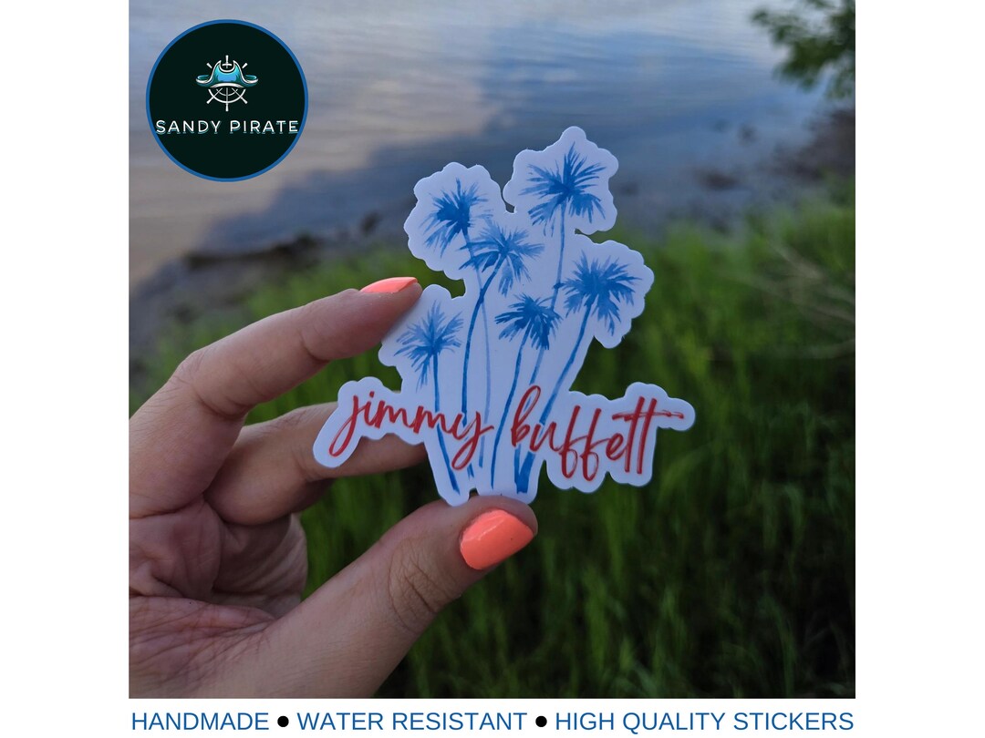Jimmy Buffett Sticker Palm Trees Die-cut Stickers High Quality Parrot ...