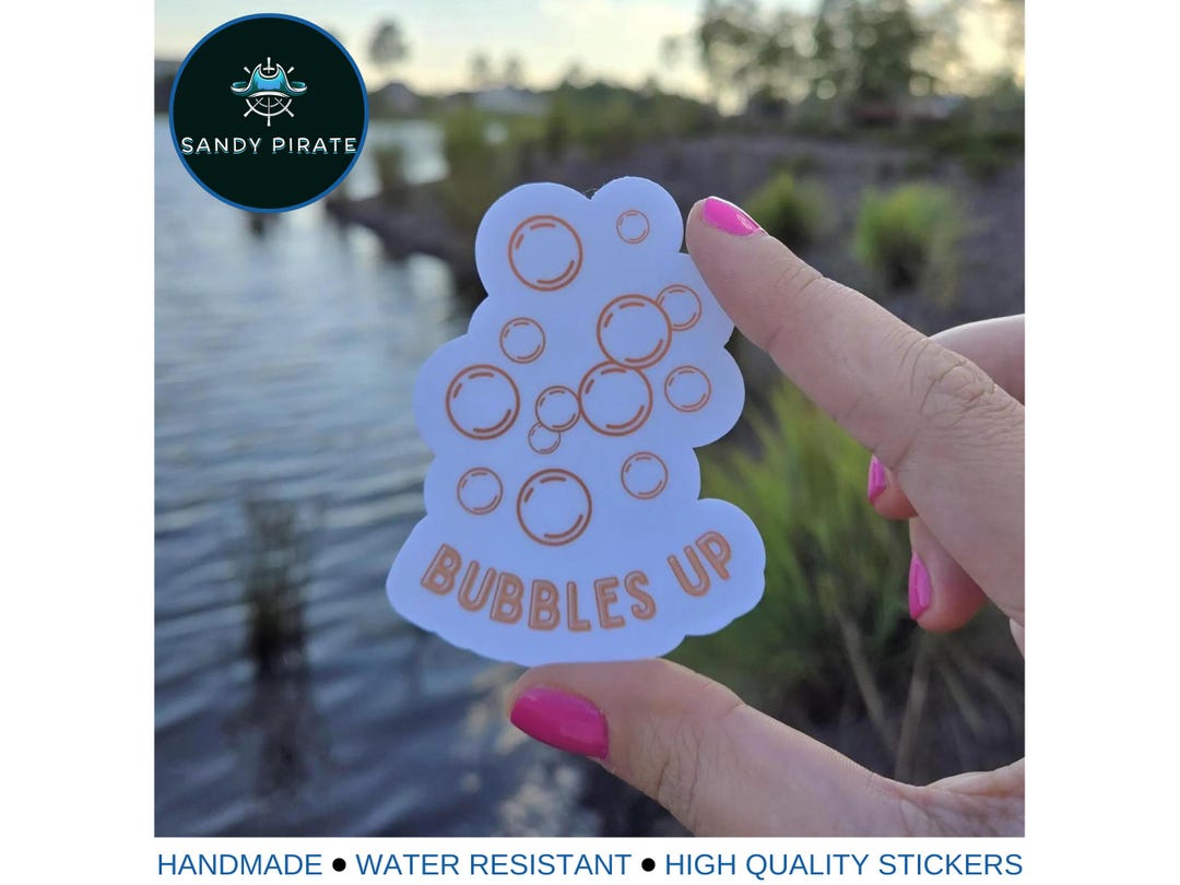 Jimmy Buffett Sticker Bubbles up Decal Colorful Handmade Water ...