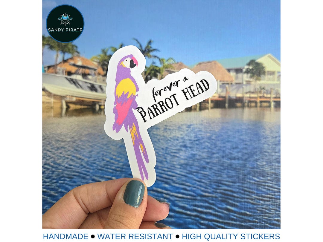 Jimmy Buffett Sticker Purple Forever Parrot Head Sticker Handmade High ...