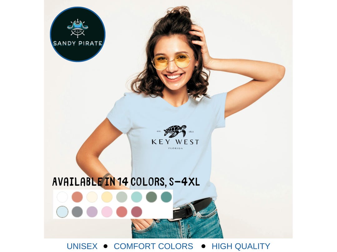 Key West Shirt Comfy Sea Turtle T-shirt Soft Comfort Colors Tee Unisex ...