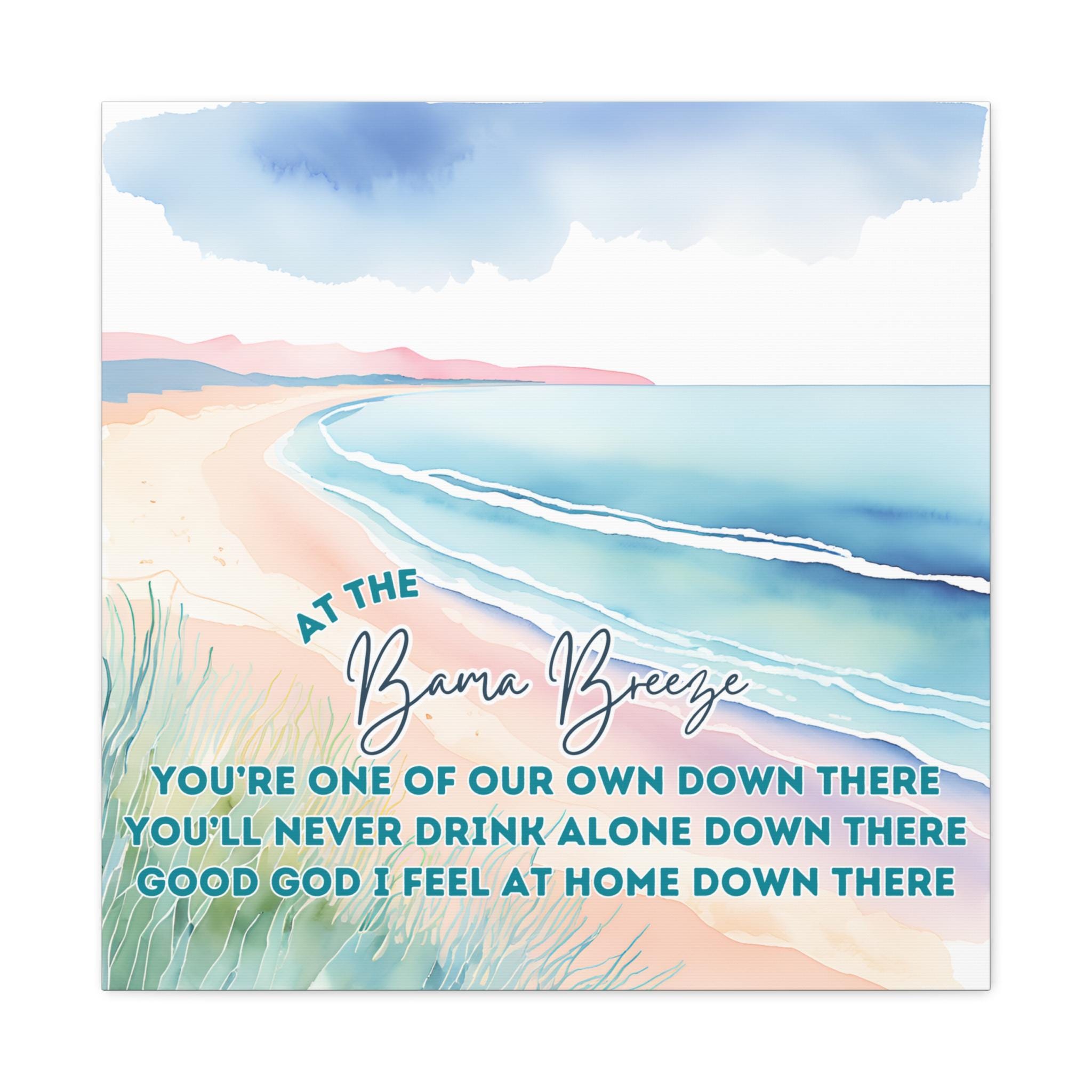 Jimmy Buffett Canvas Bama Breeze Lyrics Sign Parrothead Gift Tribute ...