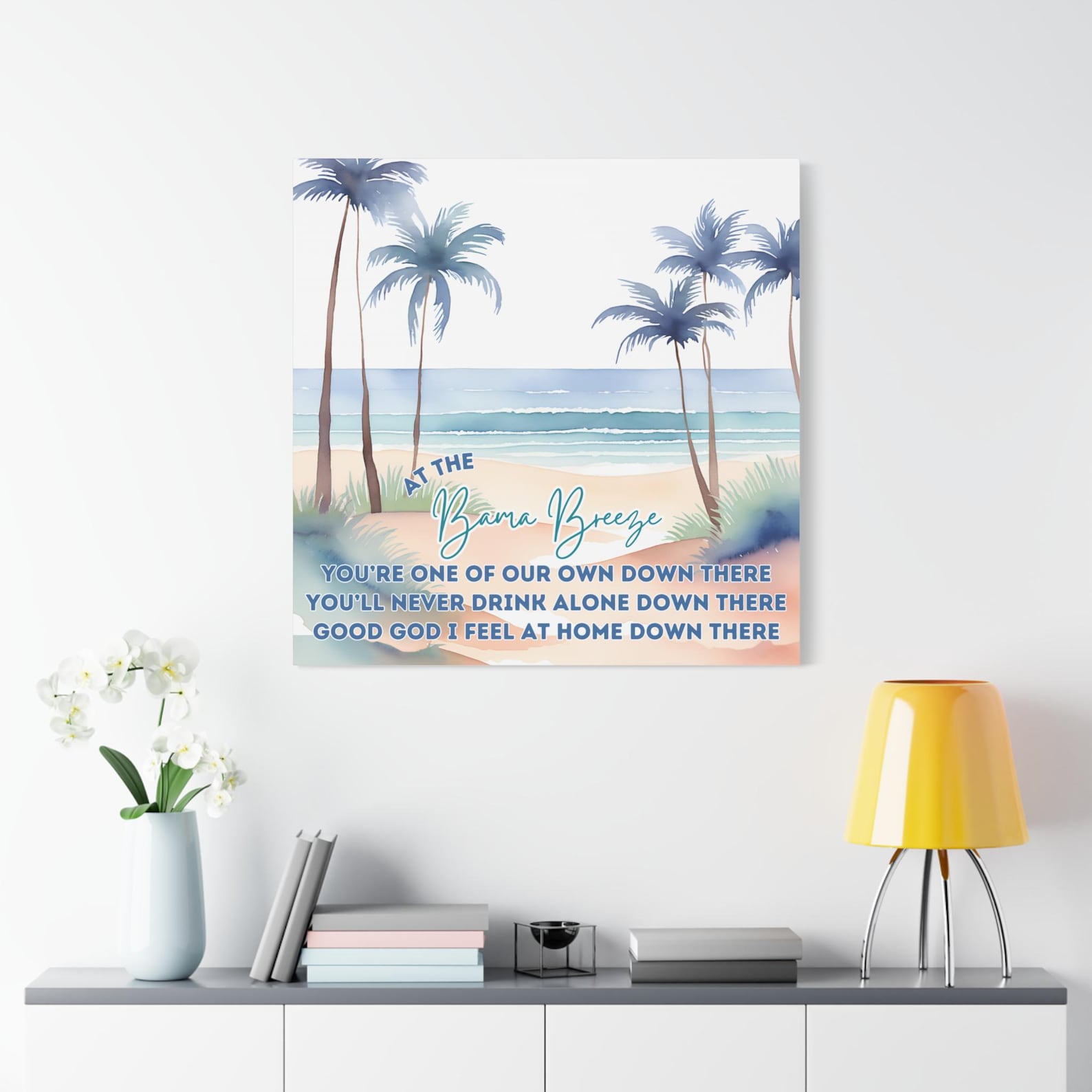 Jimmy Buffett Canvas Bama Breeze Lyrics Sign Parrothead Gift Tribute ...