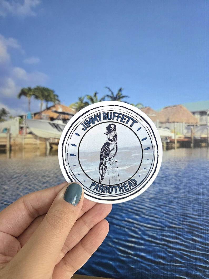 Jimmy Buffett Sticker Parrot Head Fan Sticker Pirate Parrot Jimmy ...