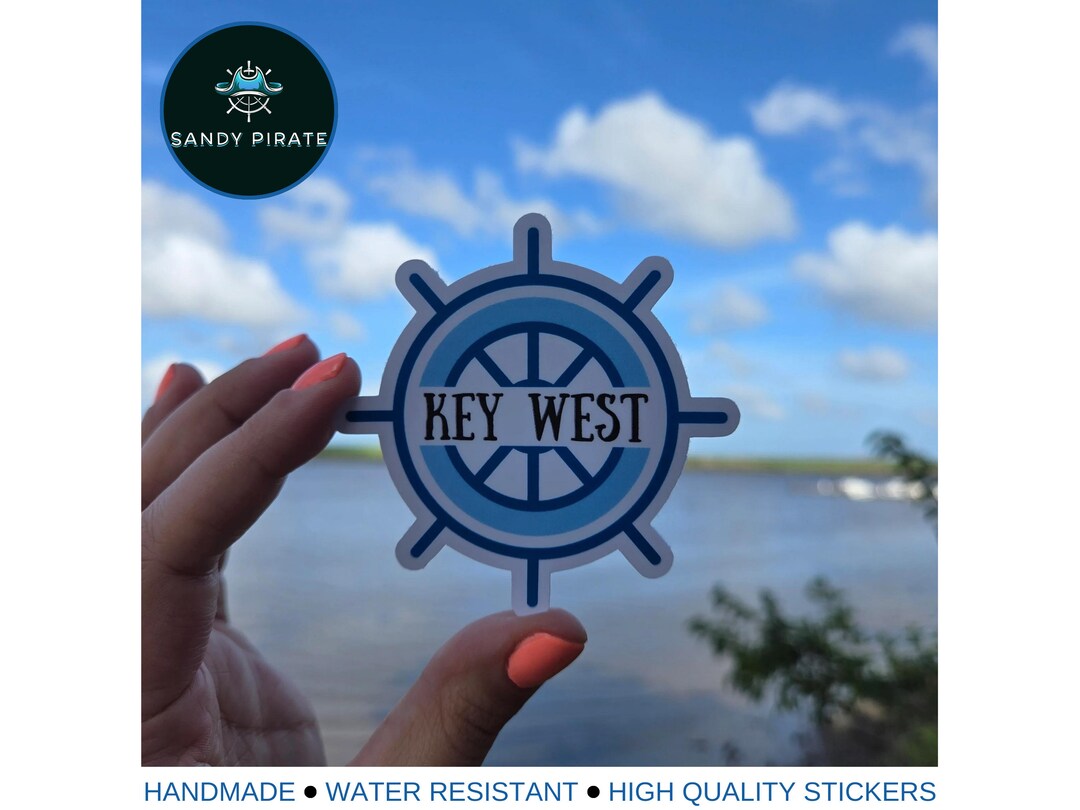 Key West Sticker Blue Anchor Sticker High Quality Nautical Die-cut ...