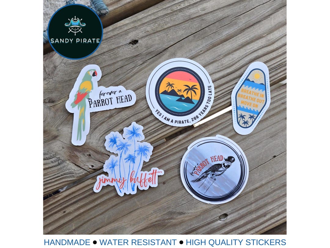 Jimmy Buffett Sticker Bundle High Quality Parrot Head Die-cut Stickers ...