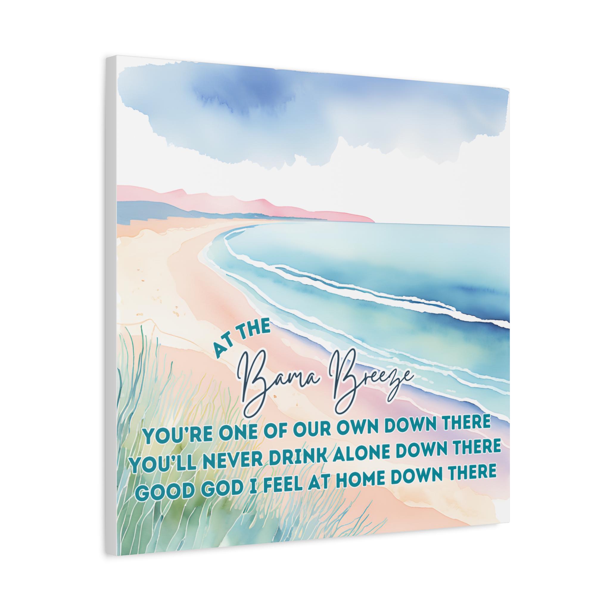 Jimmy Buffett Canvas Bama Breeze Lyrics Sign Parrothead Gift Tribute ...