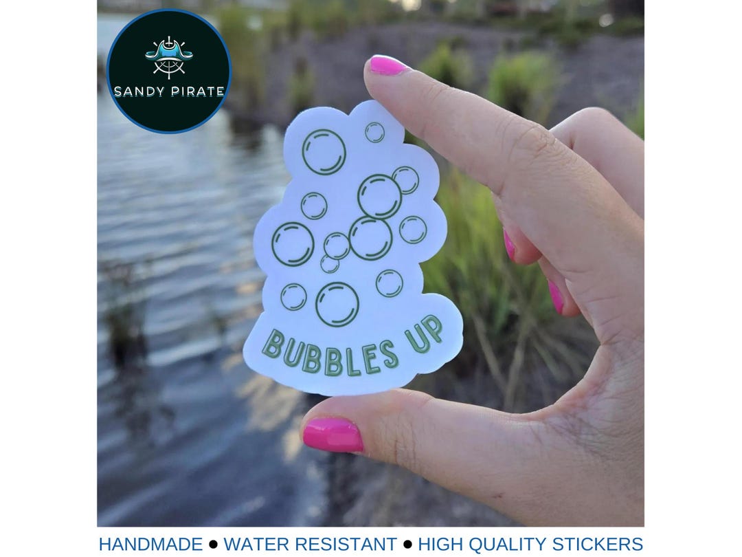 Jimmy Buffett Sticker Bubbles up Decal Colorful Handmade Water ...