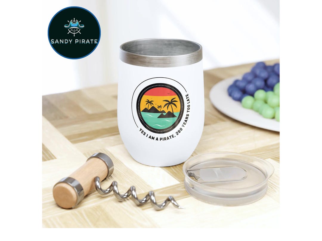 Yes I Am A Pirate Wine Tumbler Jimmy Buffett Song Lyrics Merch A Pirate ...