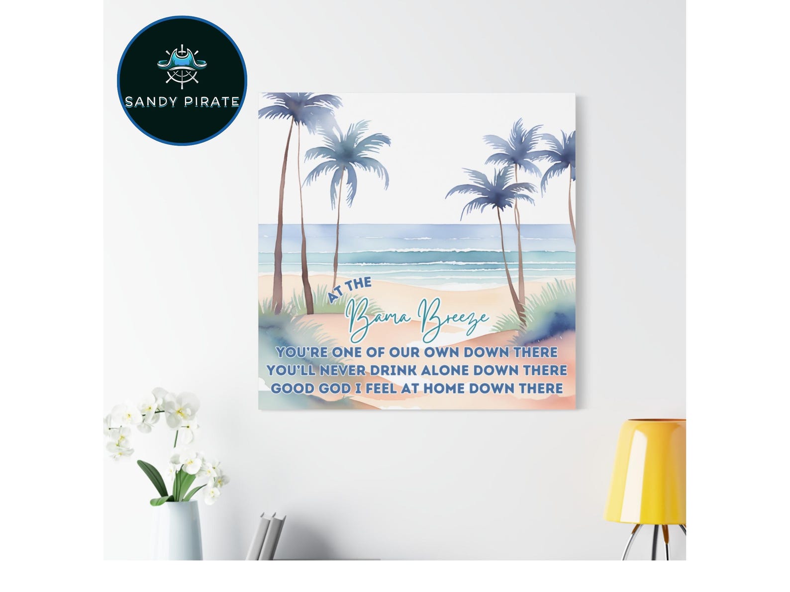 Jimmy Buffett Canvas Bama Breeze Lyrics Sign Parrothead Gift Tribute ...