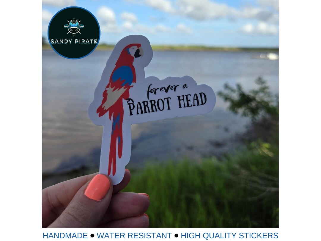 Jimmy Buffett Sticker Red Forever Parrot Head Sticker Handmade High ...