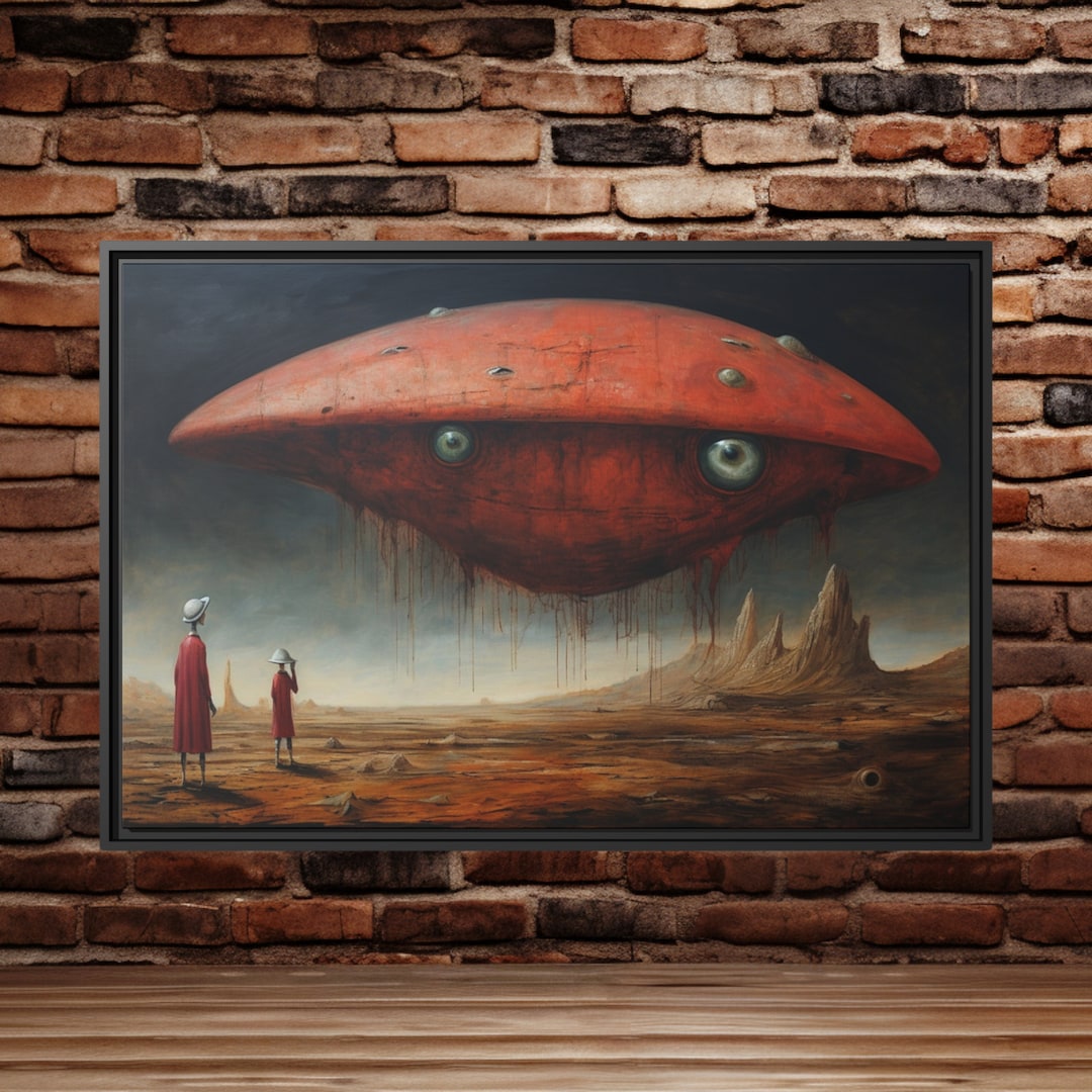 Alien Spaceship Wall Art, Aliens Spacecraft Home Decor, Medieval ...
