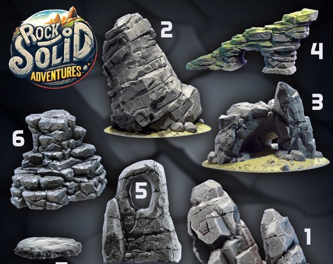 Martian Monolith Terrain Scenery Fantastic Plants & Rocks 32mm Ttgaming ...