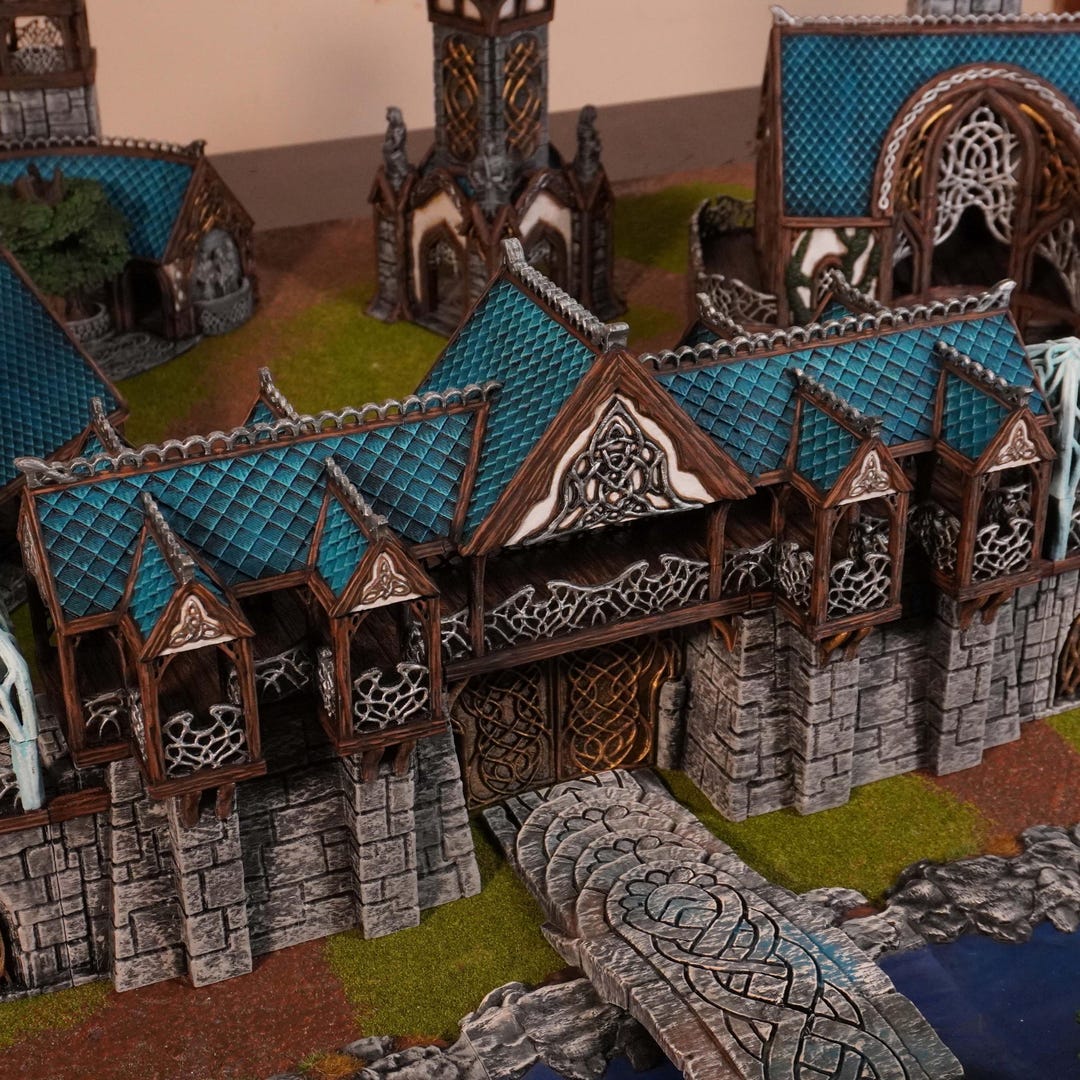 Elven MESBG Gate House and Walls Elven City Terrain and Buildings ...
