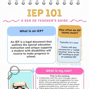 IEP 101: A Guide for General Education Teachers - Etsy