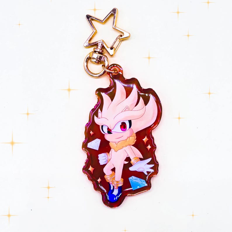 Sonic the Hedgehog Version Super Keychain Holographic Acrylics - Etsy