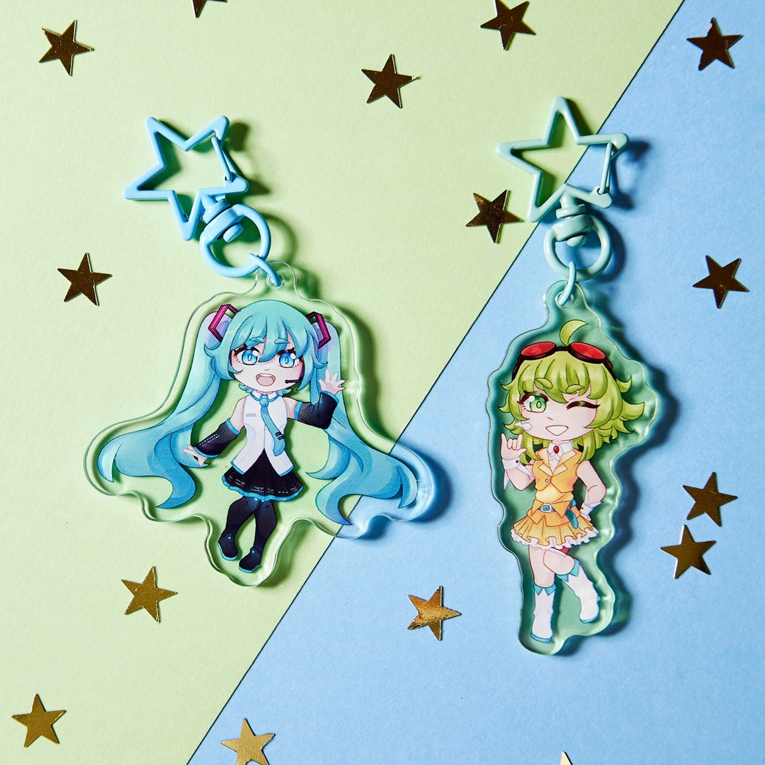 Miku Hatsune and Gumi Megapoid Keychains - Etsy