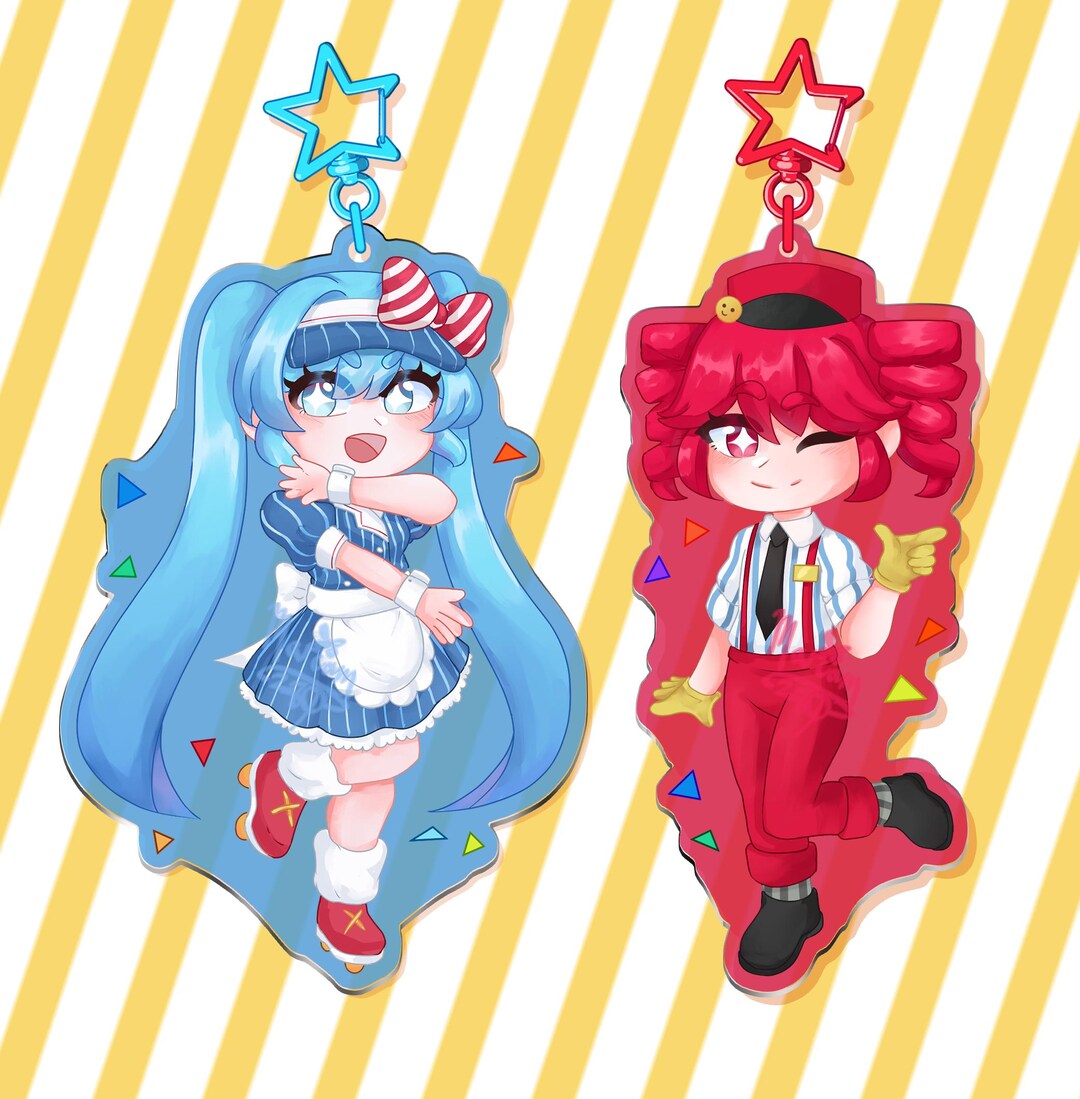 PRE-ORDER FEB 21 Mesmerizer Miku & Teto Keychain - Etsy UK