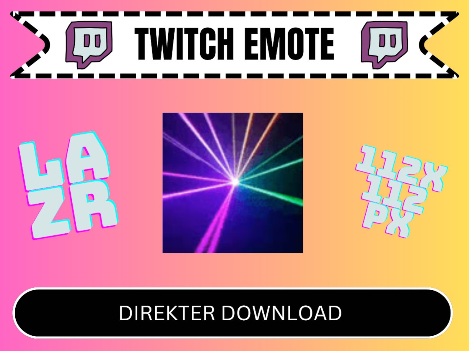 Lazr Emote Twitch Animation Laser Emote 112x112 TOP EMOTE - Etsy