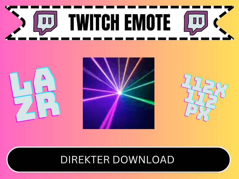 Lazr Emote Twitch Animation Laser Emote 112x112 TOP EMOTE - Etsy