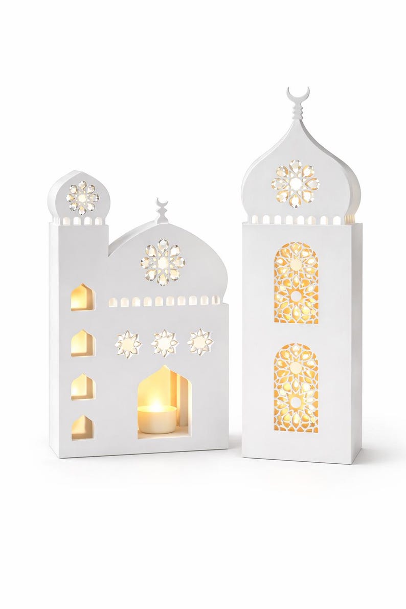 Islamic Lantern STL Set | Mosque & Minaret Lantern | Ramadan Decor ...