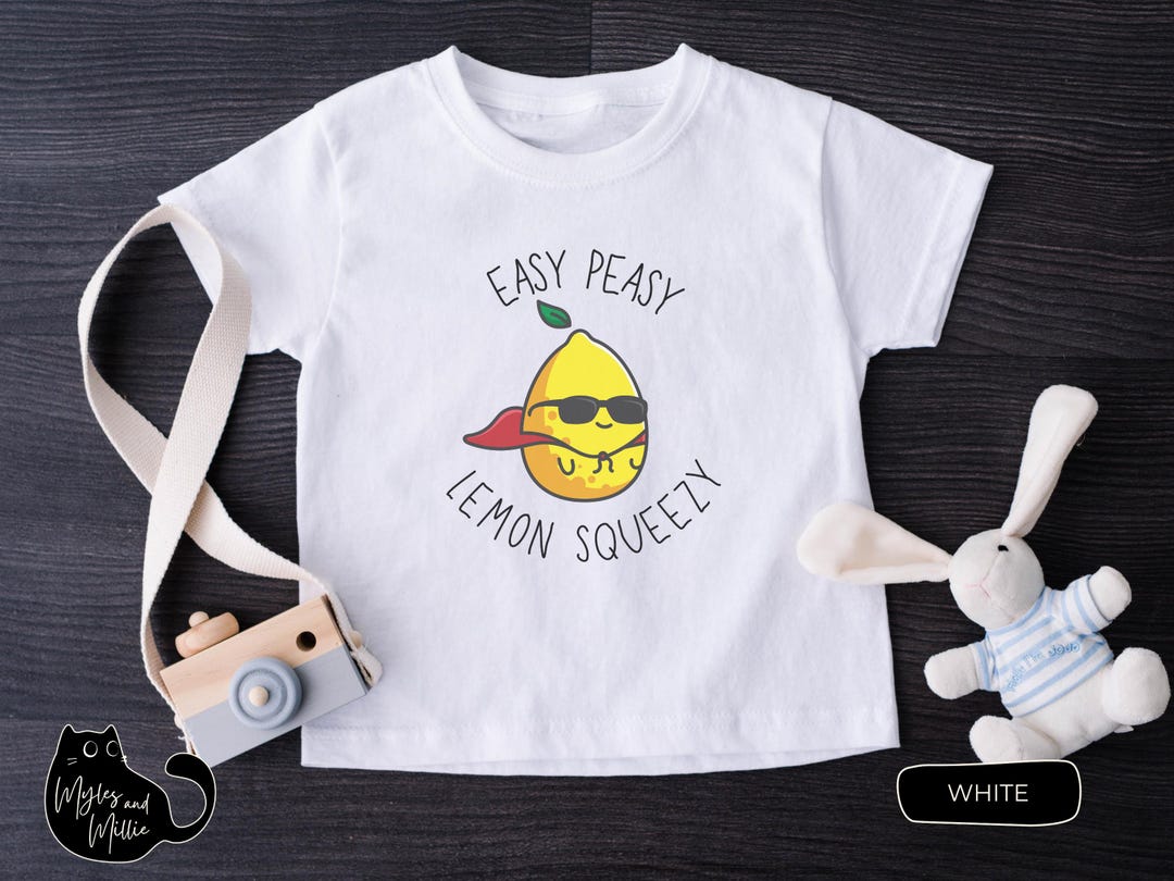 Funny Lemon Toddler Shirt, Easy Peasy Lemon Squeezy Kids Tee - Etsy