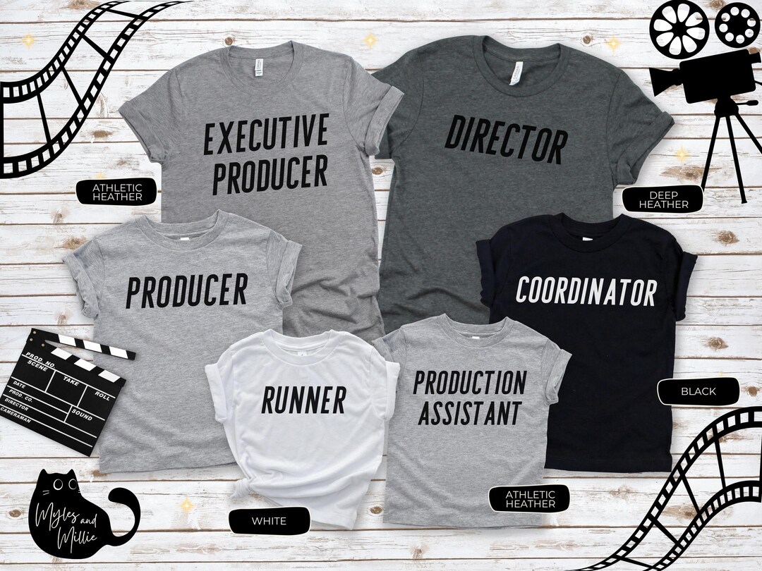 Matching Film Crew T-shirts: Funny Family Production Outfits - Etsy