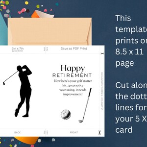 Happy Retirement Golf Kit Card - Etsy