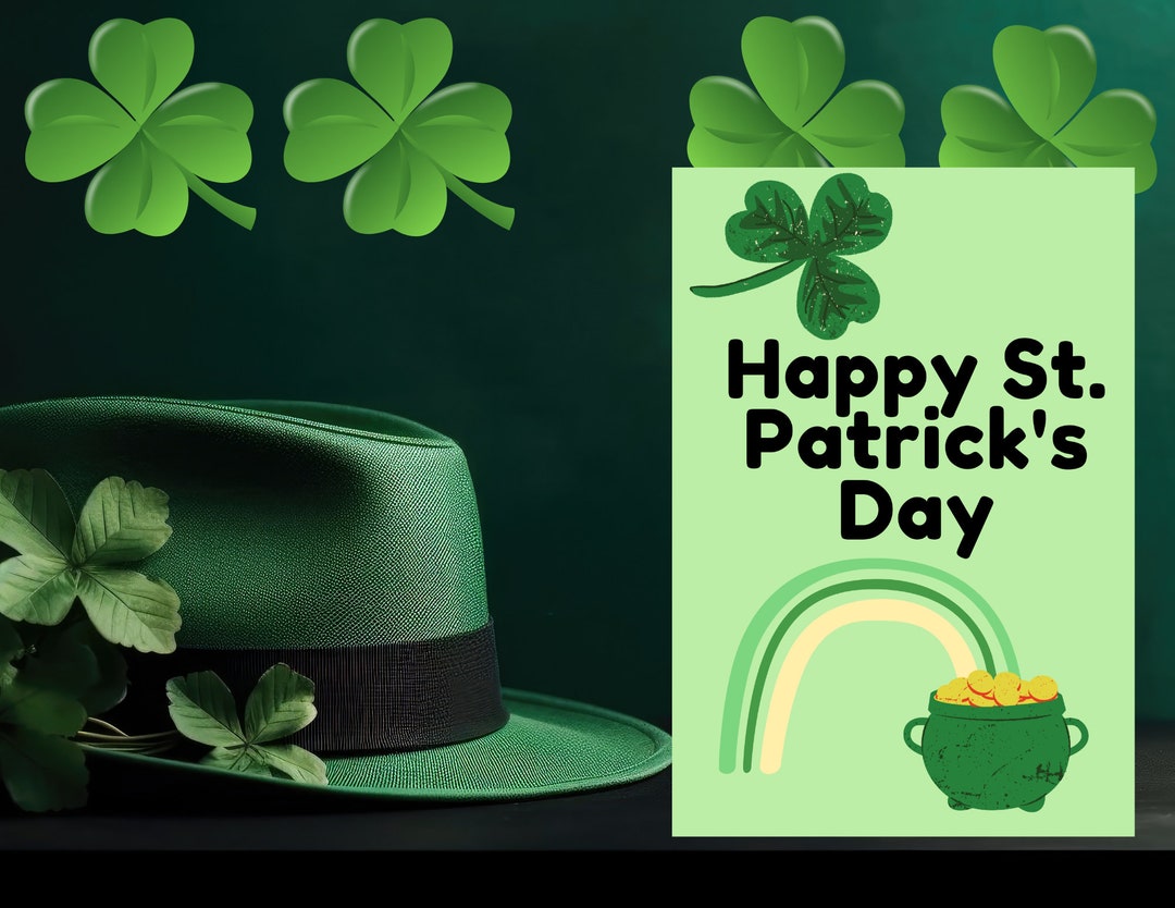 St. Patrick's Day Pot of Gold Card - Etsy