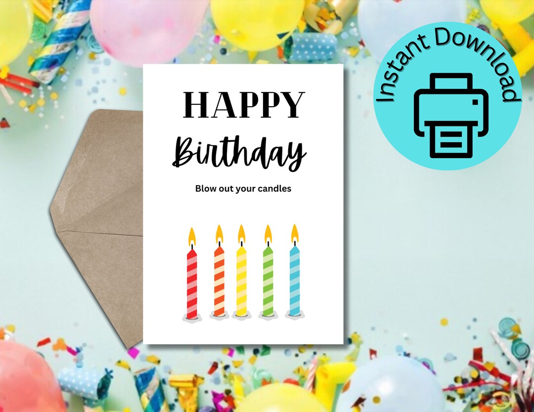 Happy Birthday Blow Out Your Candles - Etsy