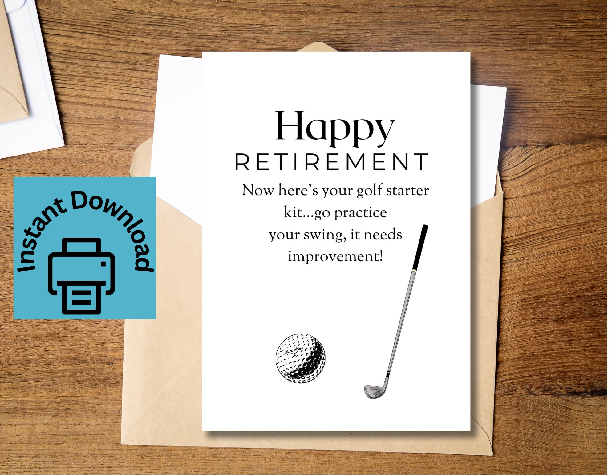 Happy Retirement Golf Kit Card - Etsy