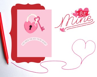 Printable You Hold the Key to My Heart Greeting Card - Etsy