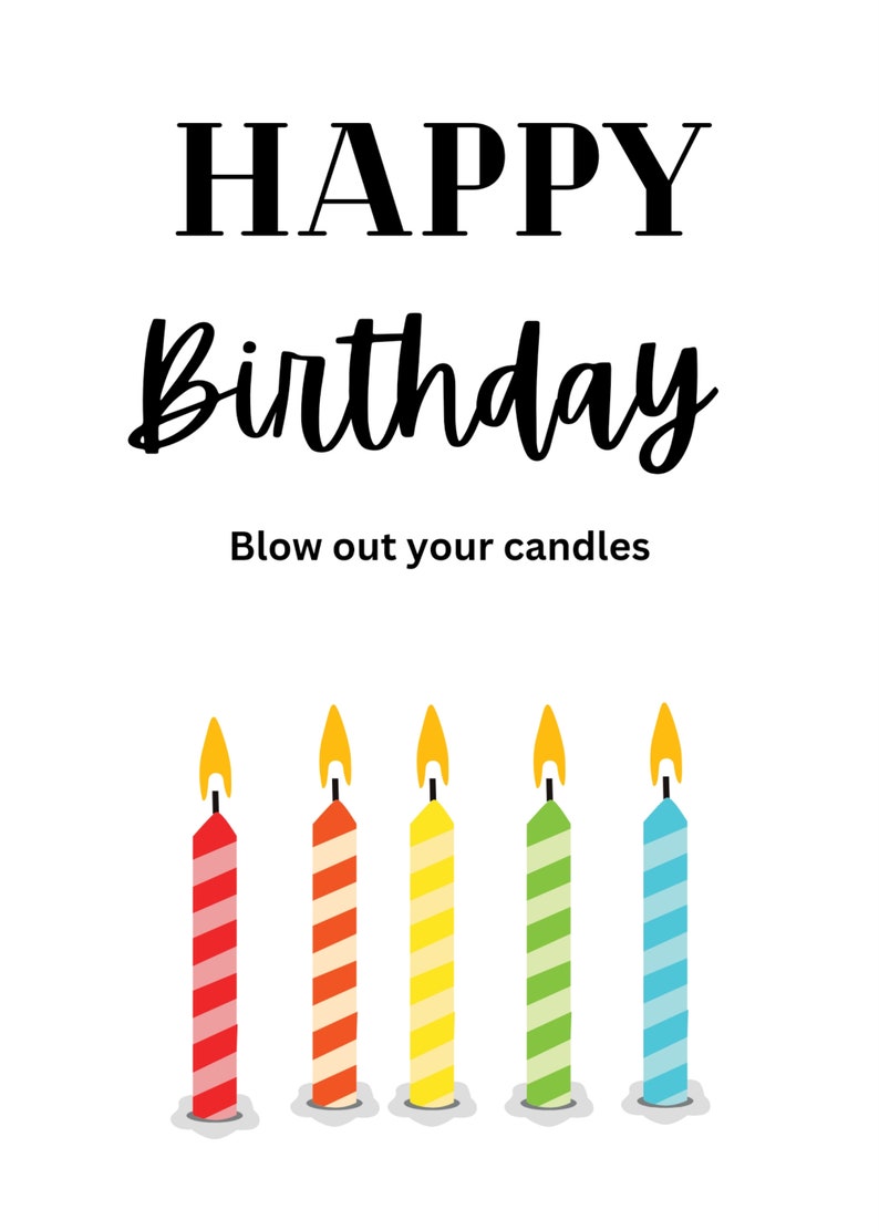 Happy Birthday Blow Out Your Candles - Etsy