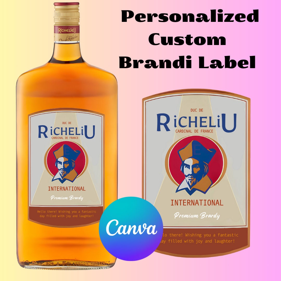 Brandy Label Canva Template Personalized Custom Digital Download ...